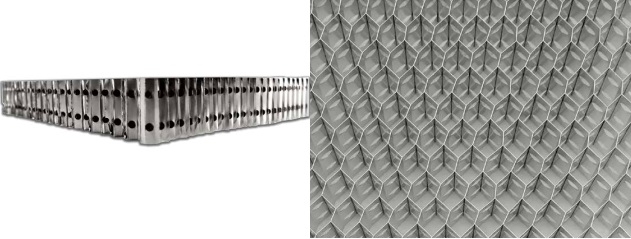 Euro-Composites - ECA ECK ECG ECAM Perforced honeycomb core - macro ...