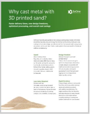 ExOne | Why cast metal with 3D printed sand ? - Multistation EN